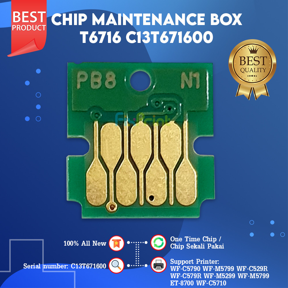 Jual CHIP MAINTENANCE BOX T6716 EPSON WF-C5790 WF-C5290 T 6717 C 5290 ...