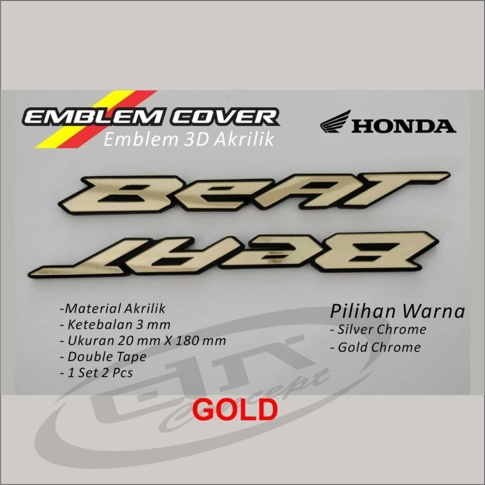 Jual Emblem Honda BEAT Timbul Logo Motor 3D Akrilik Variasi bukan ...