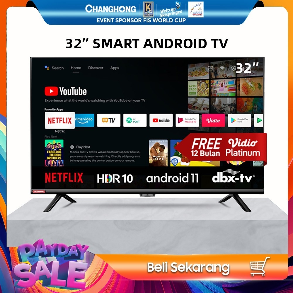 Jual Digital Changhong Android 11 Smart TV 32 Inch L32G7N Google certified TV HD LED TV- GARANSI ...