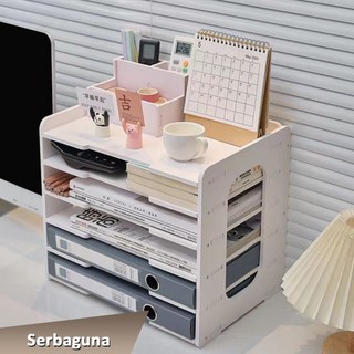 Jual HarmonyNest - Rak Meja Desk Organizer Multi-sekat Penyimpanan File ...