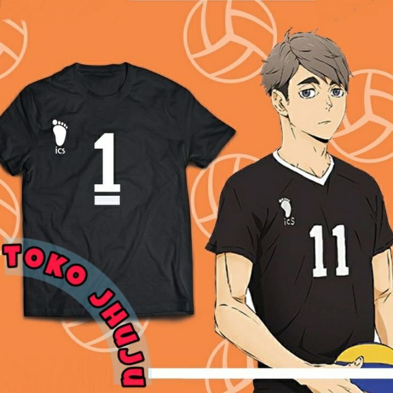 Jual PROMO Baju kaos Anime Haikyuu !!! Inarizaki ICS Logo kanan ...