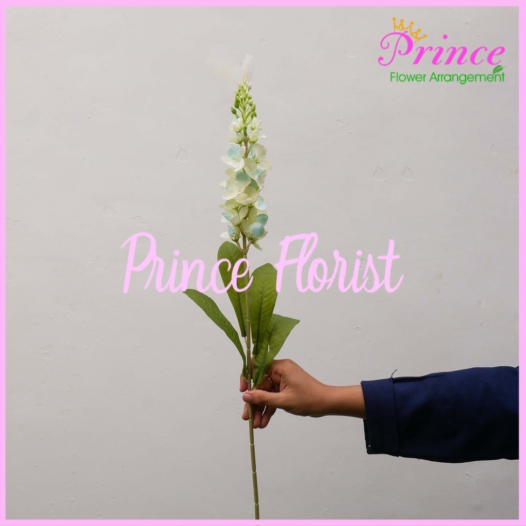 Jual 1 TANGKAI PANJANG BUNGA HYACINTH ARTIFICIAL DAUN OVAL 74CM ...
