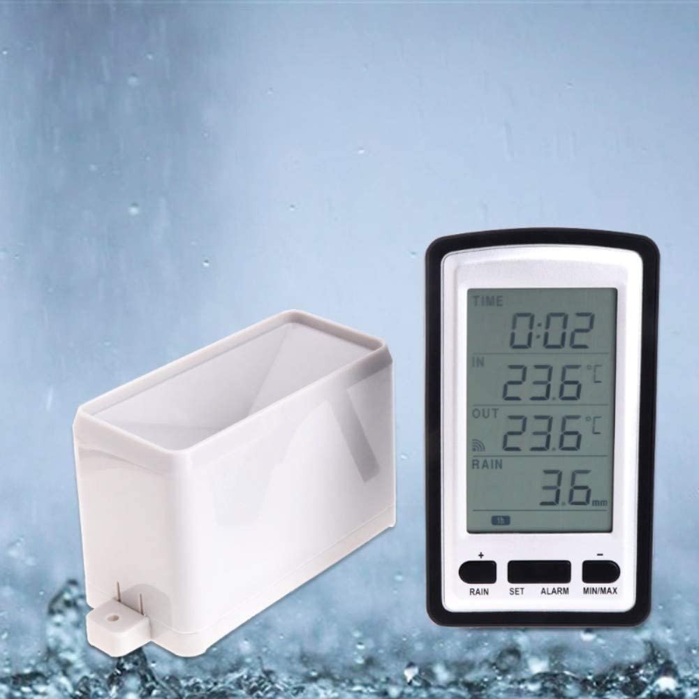 Jual Rain Gauge Ukur Curah Hujan Rainfall Wireless Monitor Suhu Meter ...