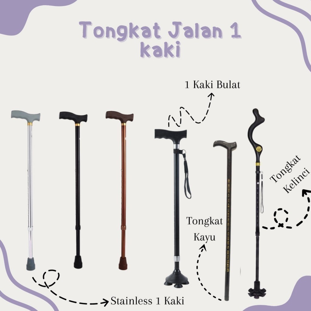 Jual Tongkat Jalan 1 Kaki/Alat Bantu Jalan/Tongkat Medis Ringan ...
