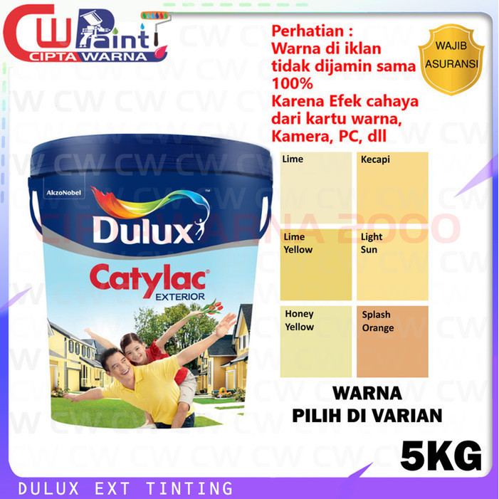 Jual Dulux Catylac Tinting Cat Dinding Tembok Exterior Kuning Orange 5 ...