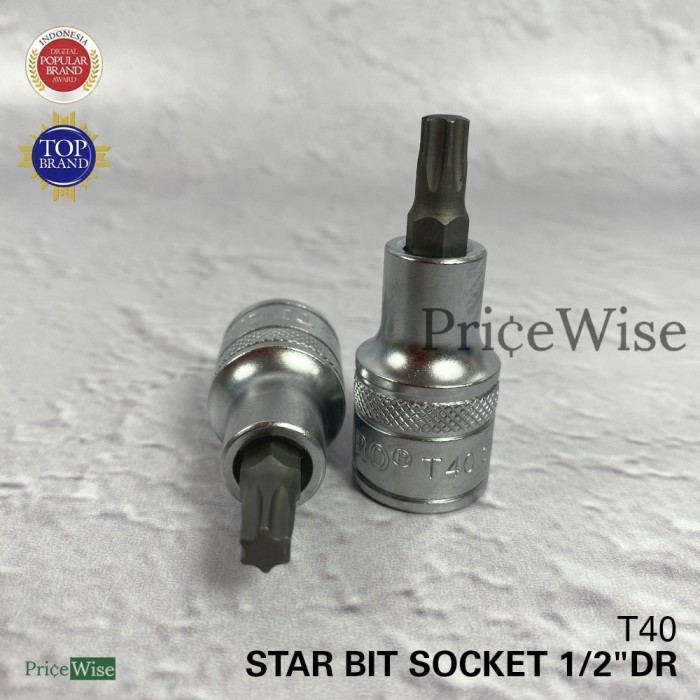 Jual Star Bit Socket 1/2" T40 Tekiro / Starbit Socket / Mata Sock L ...