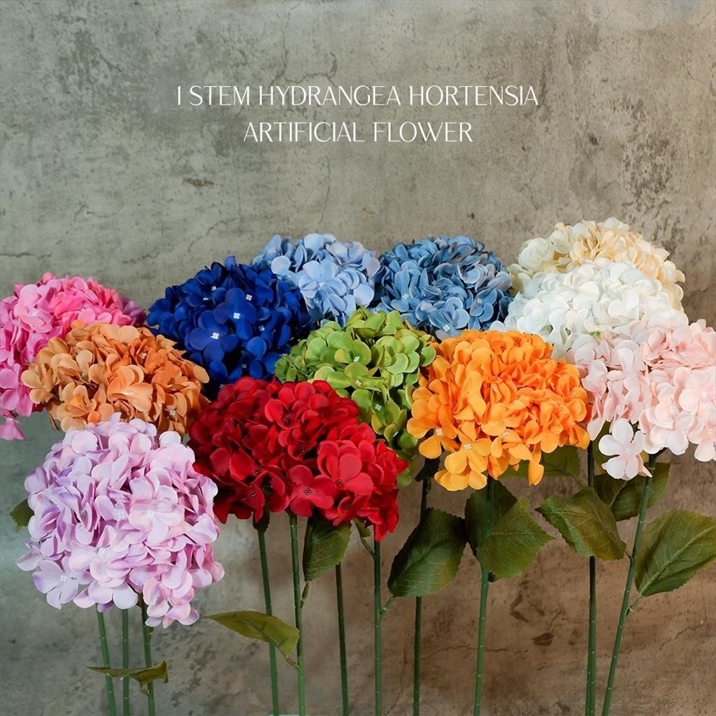 Jual Bunga Hydrangea Hortensia 1 Stem Artificial Flower Dekorasi ...