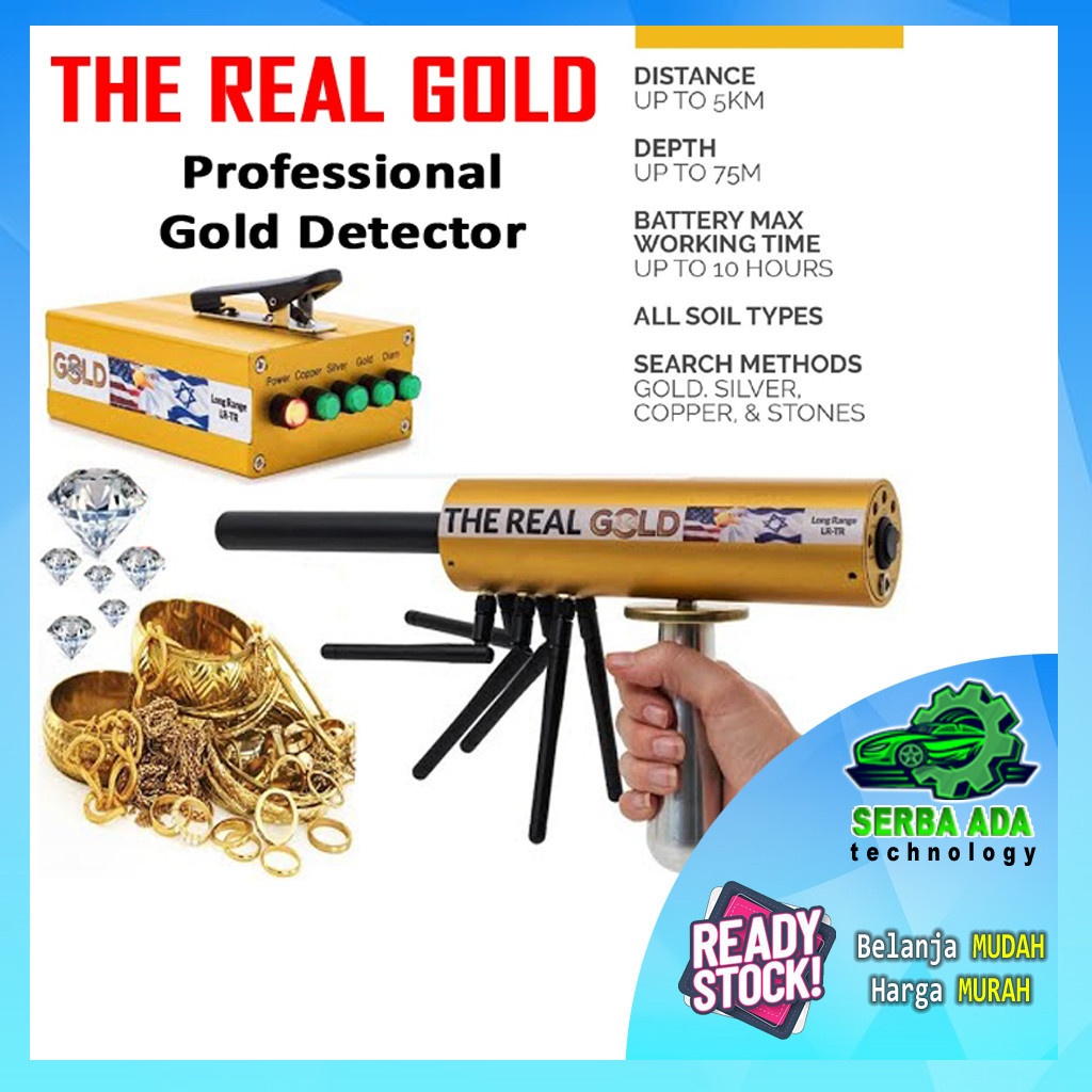 Jual THE REAL GOLD AKS PROFESSIONAL METAL DETECTOR EMAS PERAK LOGAM ...