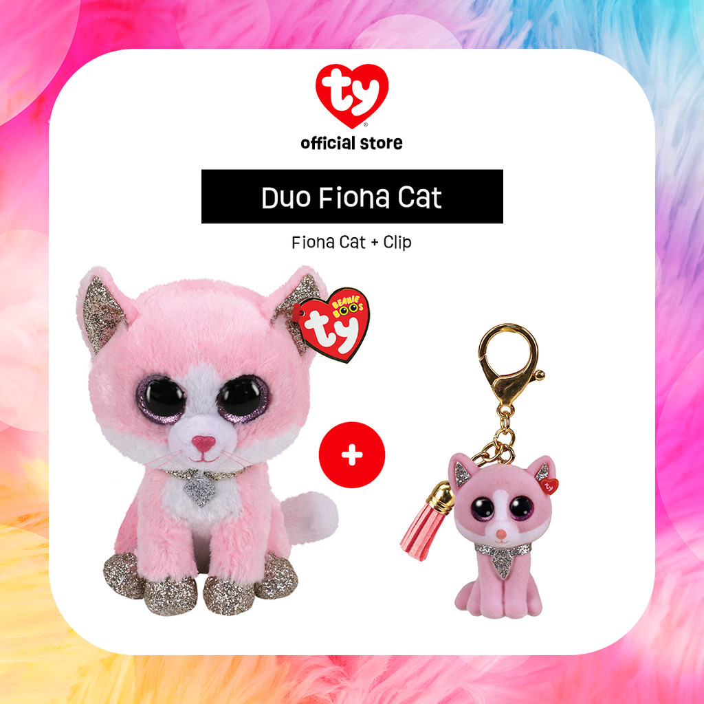 Jual TY Duo Fiona Cat 2 - Paket Boneka & Gantungan Kunci Bentuk Kucing ...