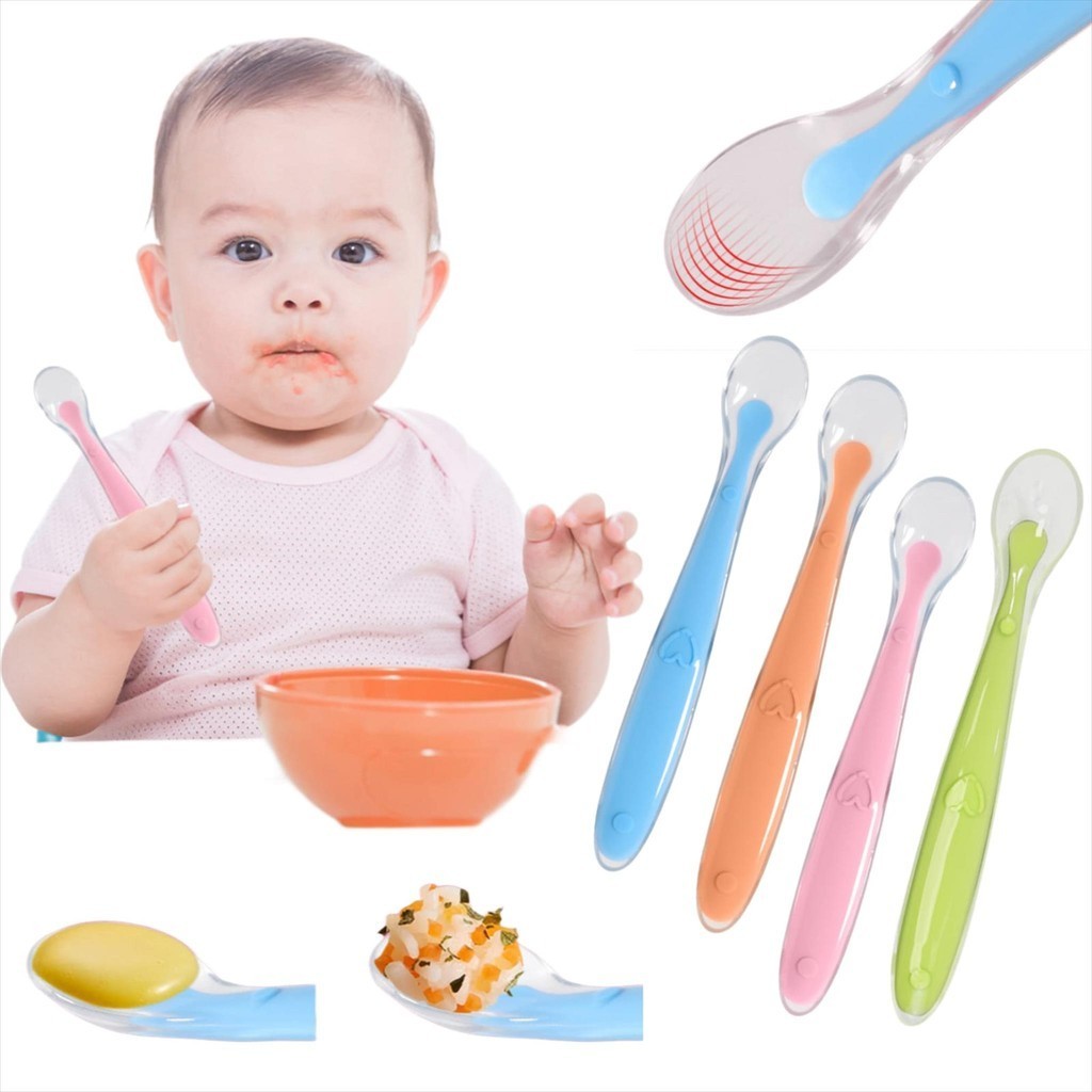 Jual JM0103 Sendok Anak Bayi SIlikon Soft Alat Makan MPASI Spoon Baby ...