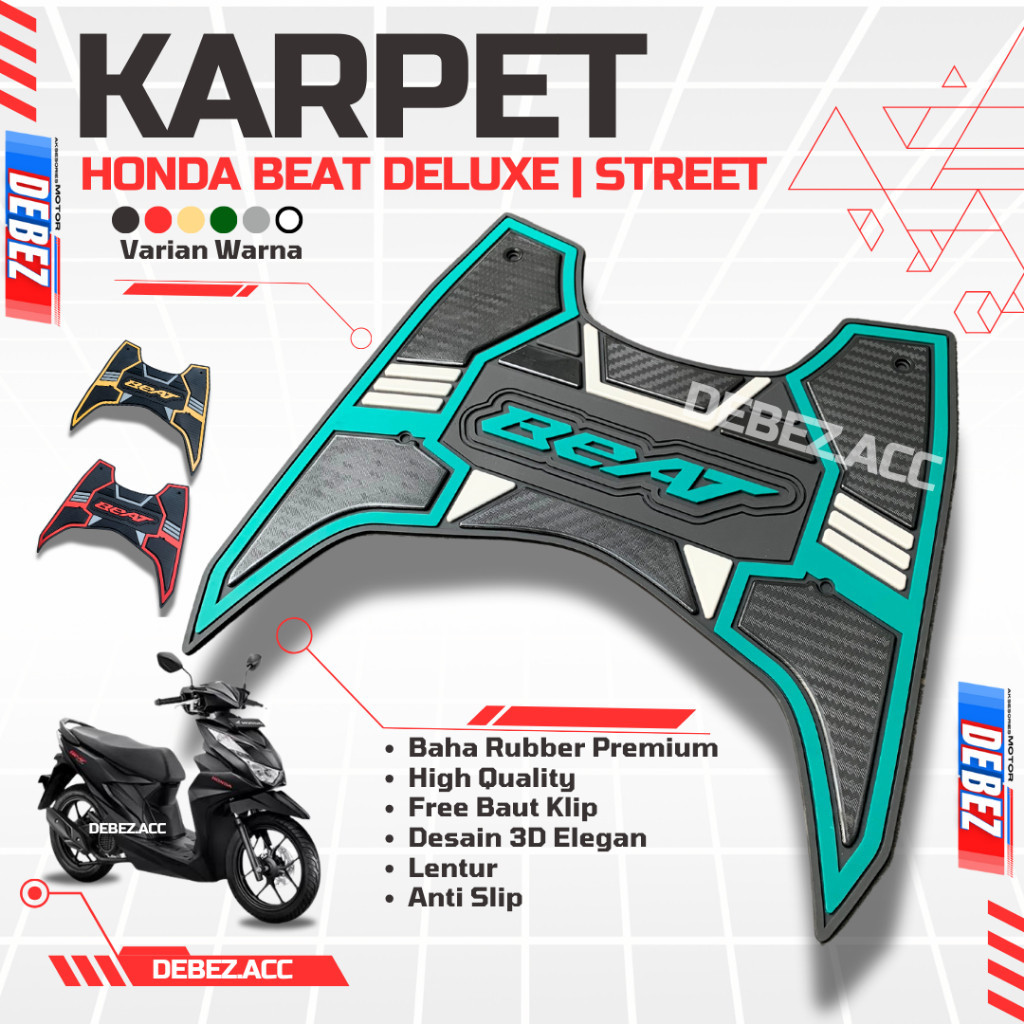 Jual Karpet Pijakan Motor Beat Deluxe Beat Street CBS ISS Esp 2020 2021 2022 2023 2024 Bahan ...