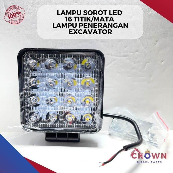 Jual Lampu Sorot LED 16 mata / titik Lampu Kerja penerangan excavator ...