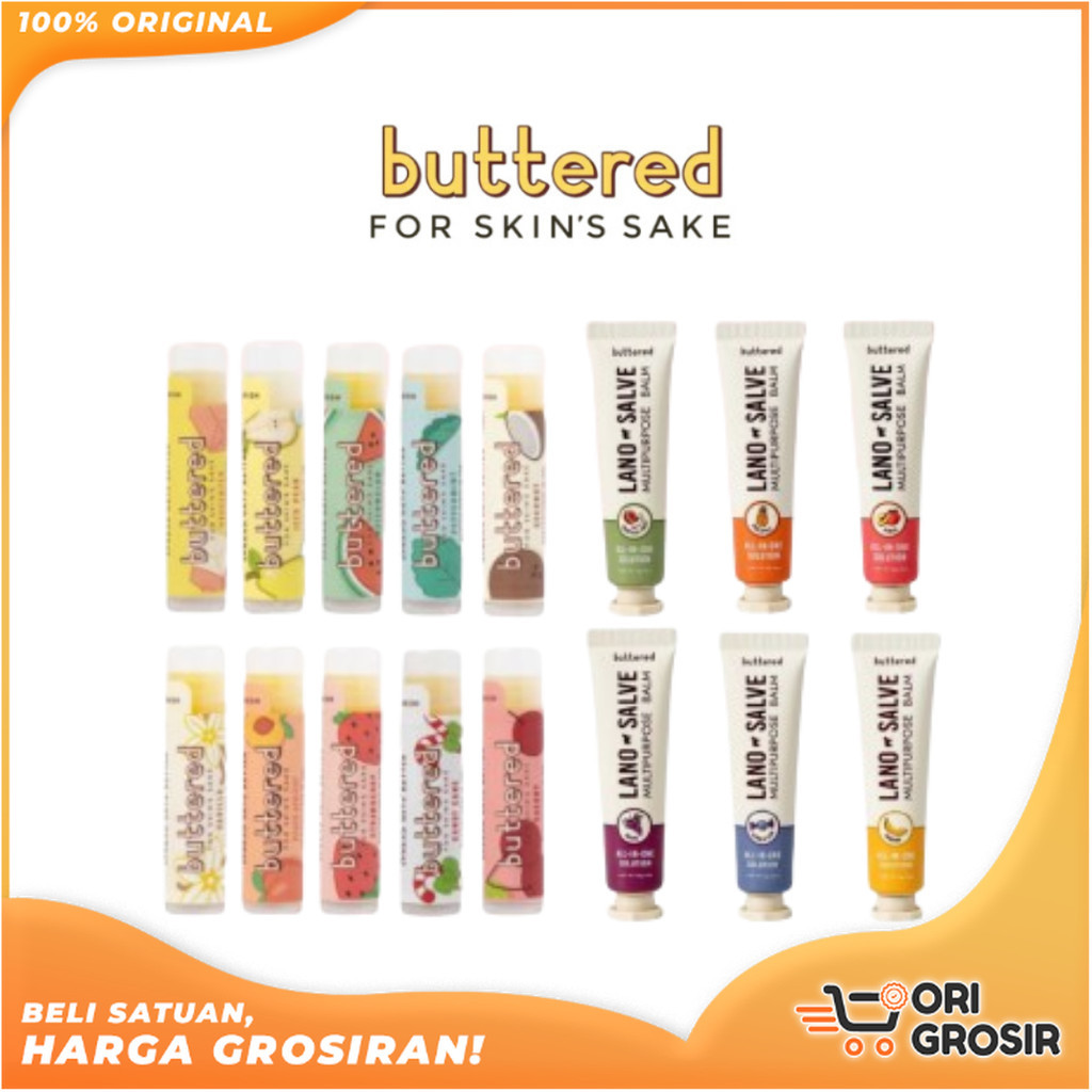 Jual ORI Grosir BUTTERED Premium Lip Balm SPF15 FSS Buttered by For ...