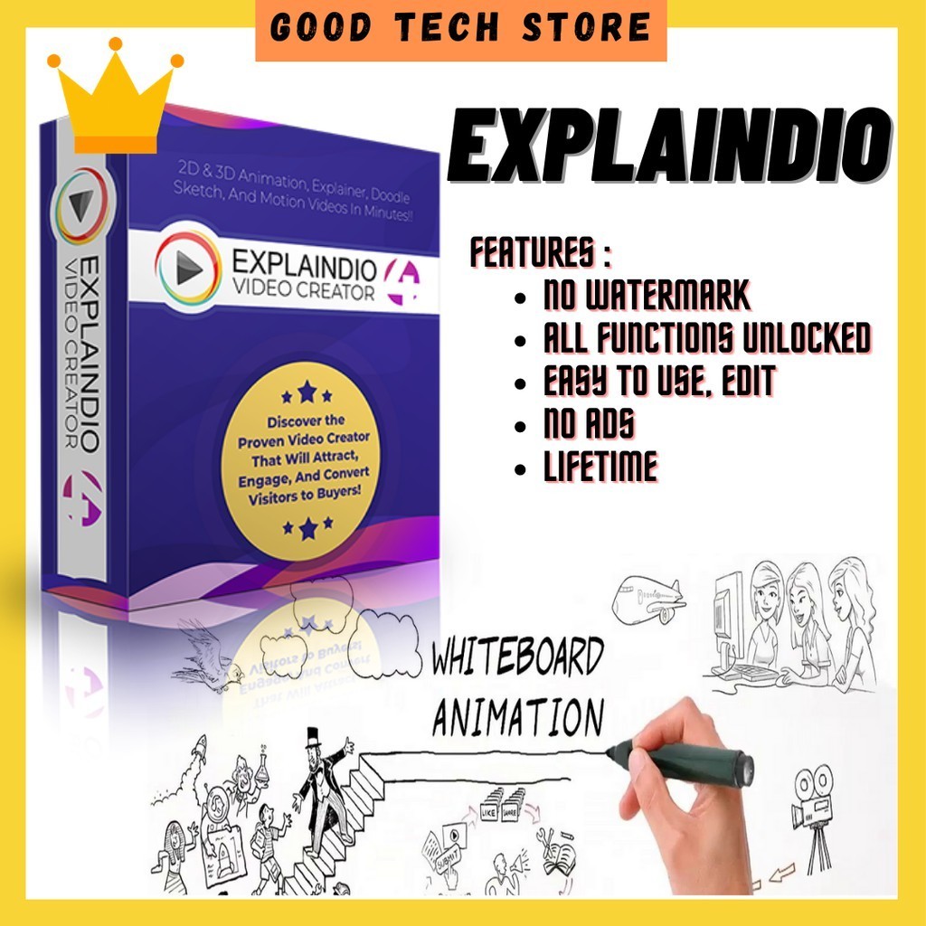 Jual Explaindio Video Creator Platinum 3.023 (WHITEBOARD ANIMATION) | Shopee Indonesia