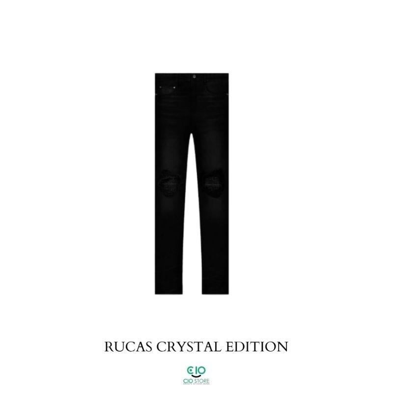 Jual RUCAS Black Crystal Edition // Diamon Leather Jeans // SEASON 9 ...