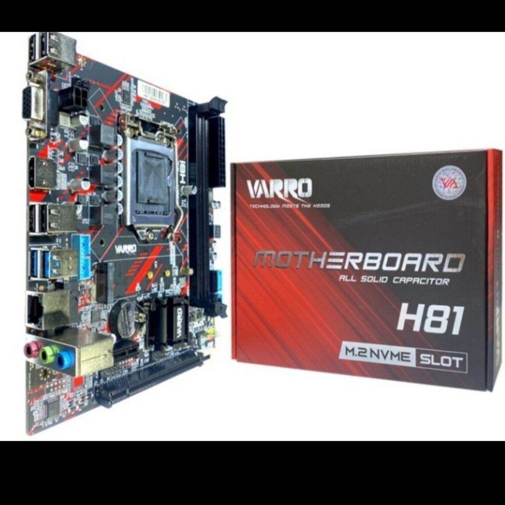 Jual MOTHERBOARD GAMING VARRO H81 NVME SLOT LGA 1150 | Shopee Indonesia