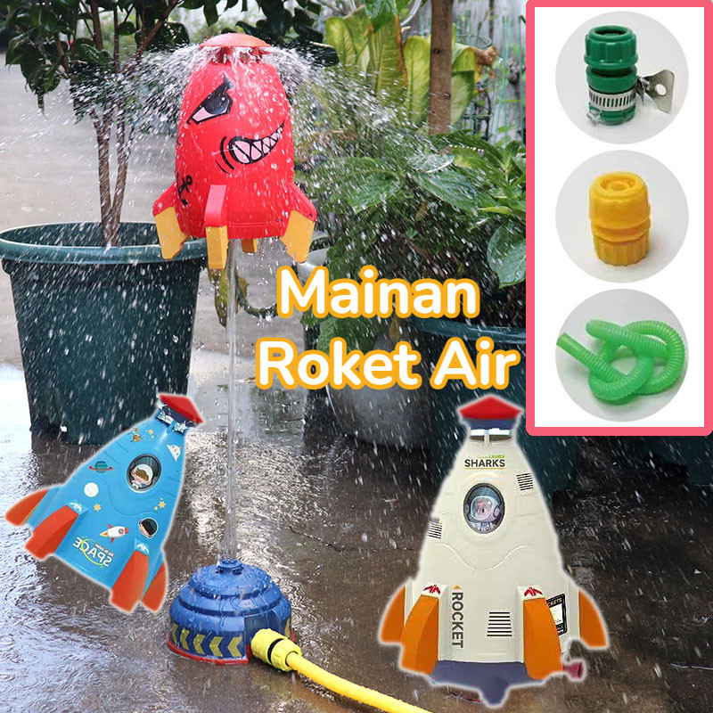 Jual Mainan Roket Air Mainan Jet Sprinkler Roket Berputar Water Rocket ...