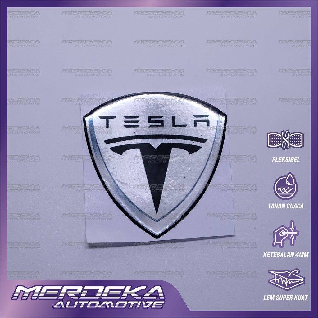 Jual Emblem logo tesla / emblem timbul tesla / sticker tesla / stiker ...