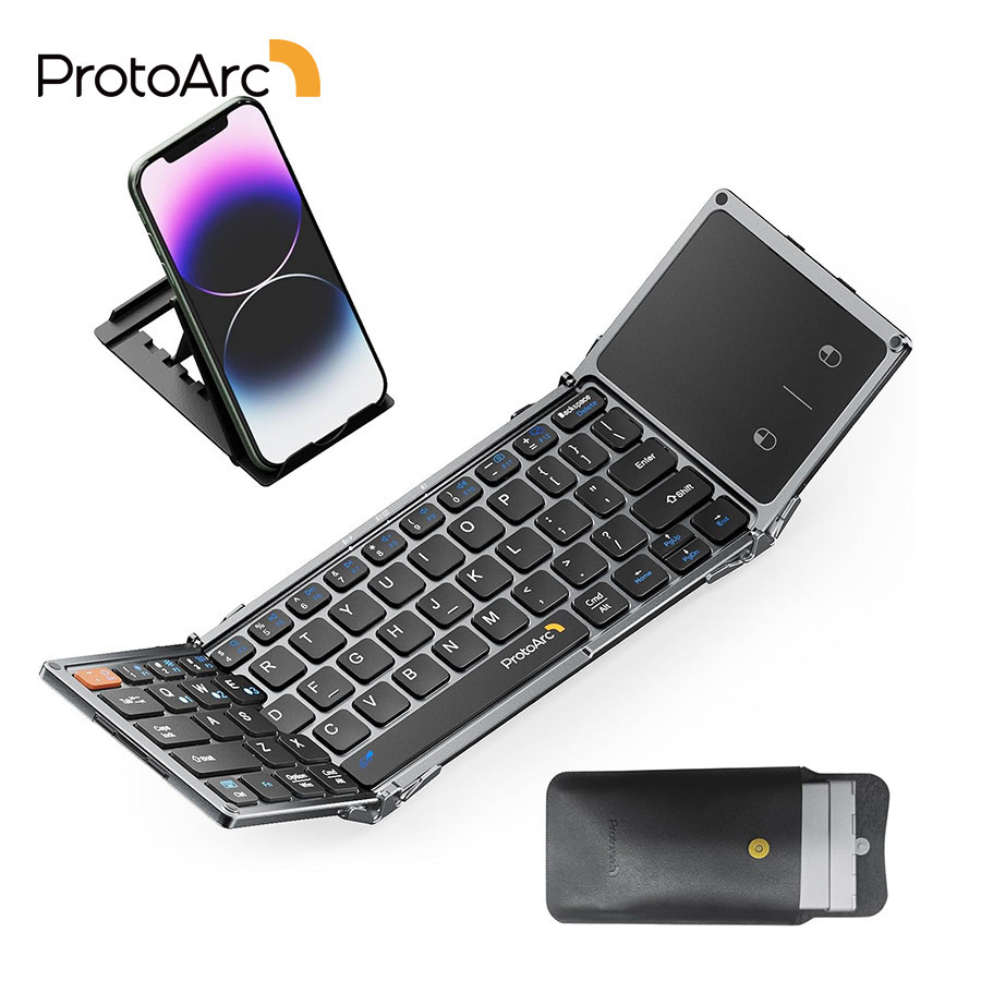Jual ProtoArc XK02 Foldable Bluetooth Keyboard with Touchpad Folding ...