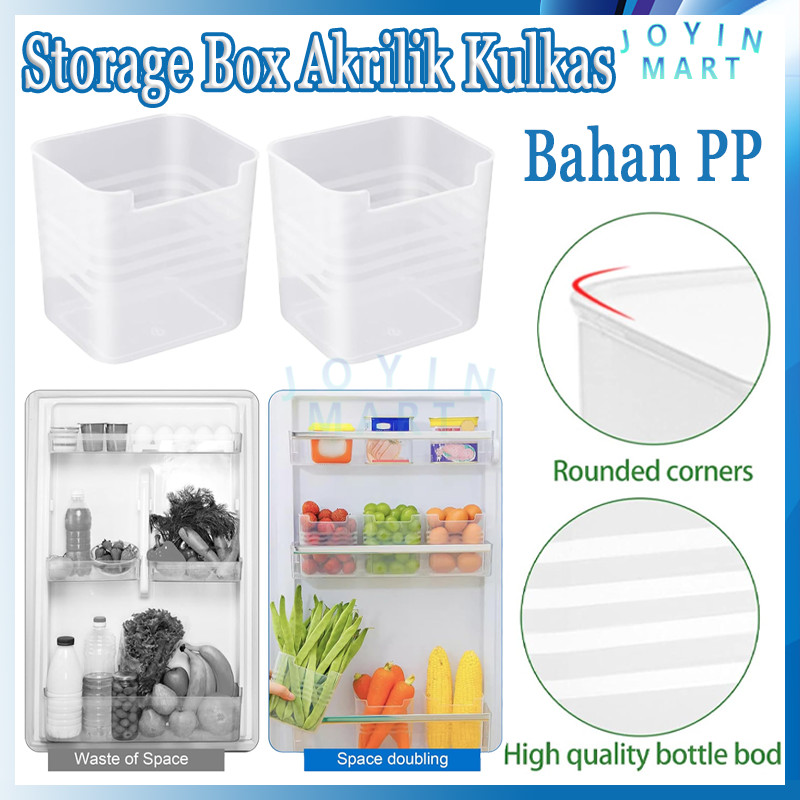 Jual Organizer Pintu Kulkas/Storage Box Akrilik Rak Kulkas/Kulkas ...