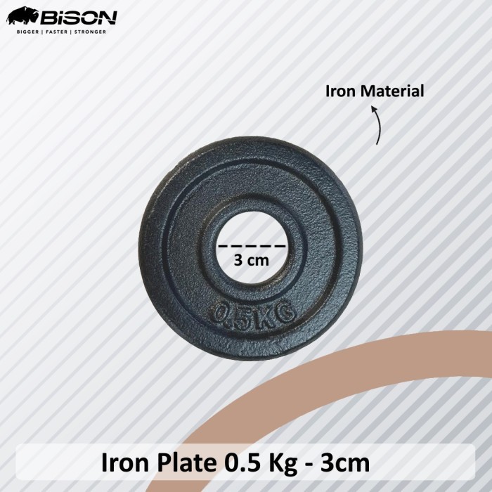 Jual [3cm] Bison Iron Dumbell Plates 0.5 Kg | Shopee Indonesia