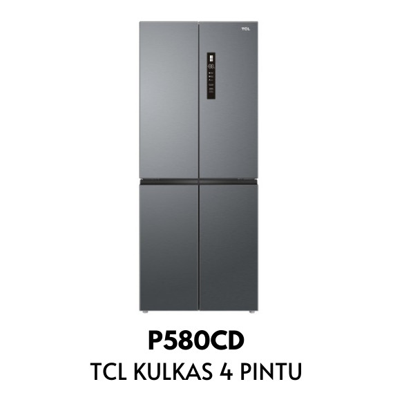 Jual TCL Kulkas 4 Pintu Multidoor 541 Liter Twin Eco Inverter P580CD ...