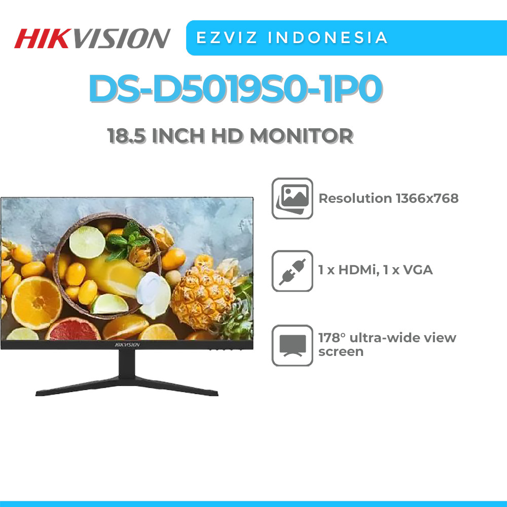 Jual HIKVISION DS-D5019S0-1P0 18.5 INCH HD MONITOR | Shopee Indonesia