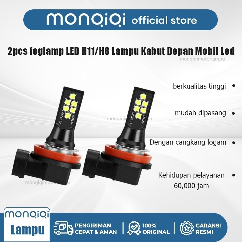 Jual 2PCS Foglamp LED H8 H11 Lampu Kabut Depan Mobil Led Kabut Bohlam Lampu Depan Lampu Putih ...