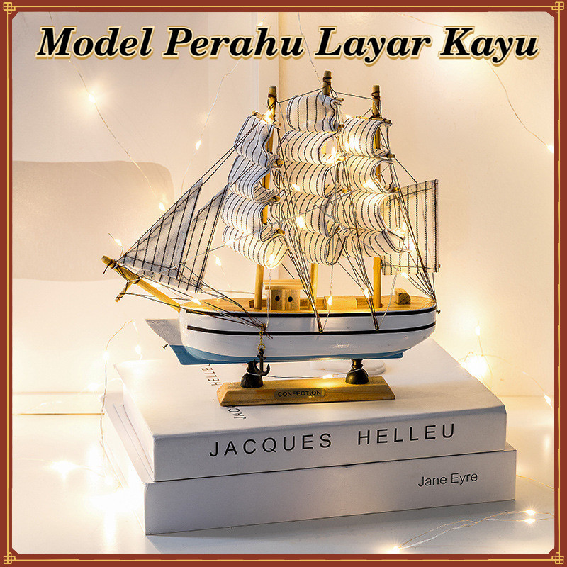 Jual Home Decor Model Perahu Layar Kayu Kerajinan Ruang Tamu Kantor ...