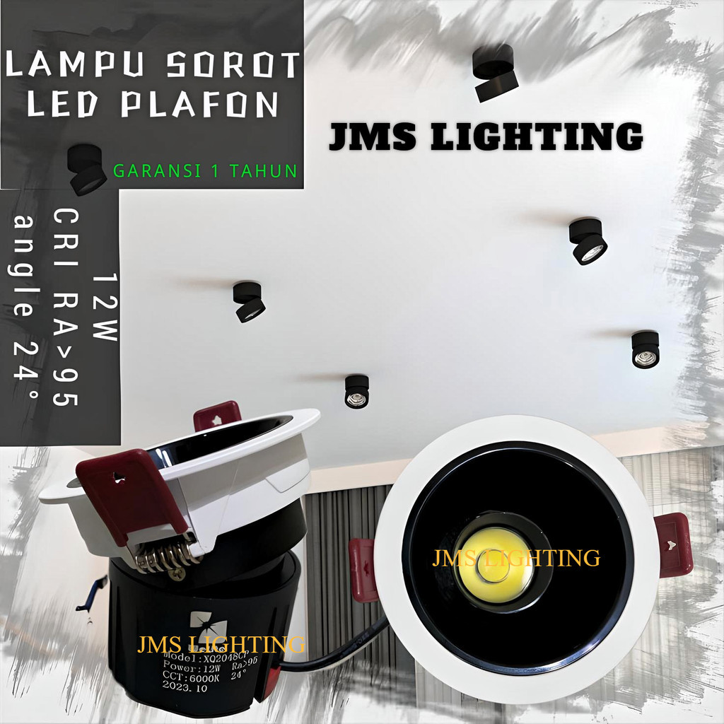 Jual Lampu sorot led/spot light cob plafon 12w beam angle 24° - 3000K ...