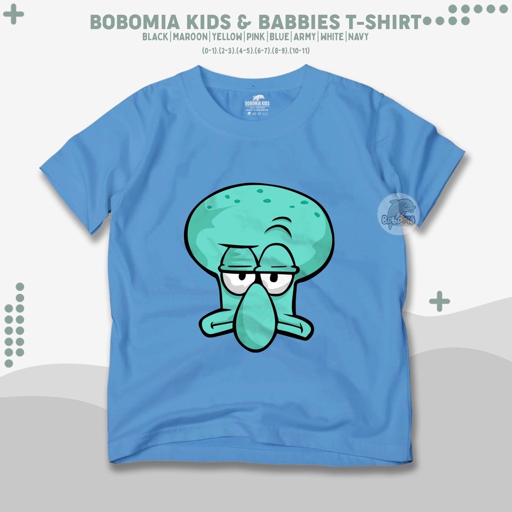 Jual Baju Kaos Spongebob Anak Karakter Kartun Squidward | Baju Distro ...