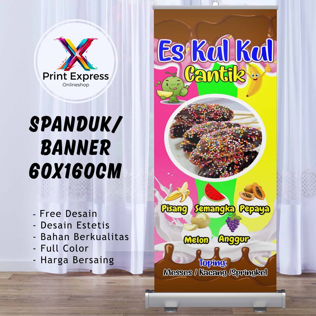 Jual Cetak Spanduk Street Food Es Kulkul Cantik Anggur 60x160 Cm Bisa ...