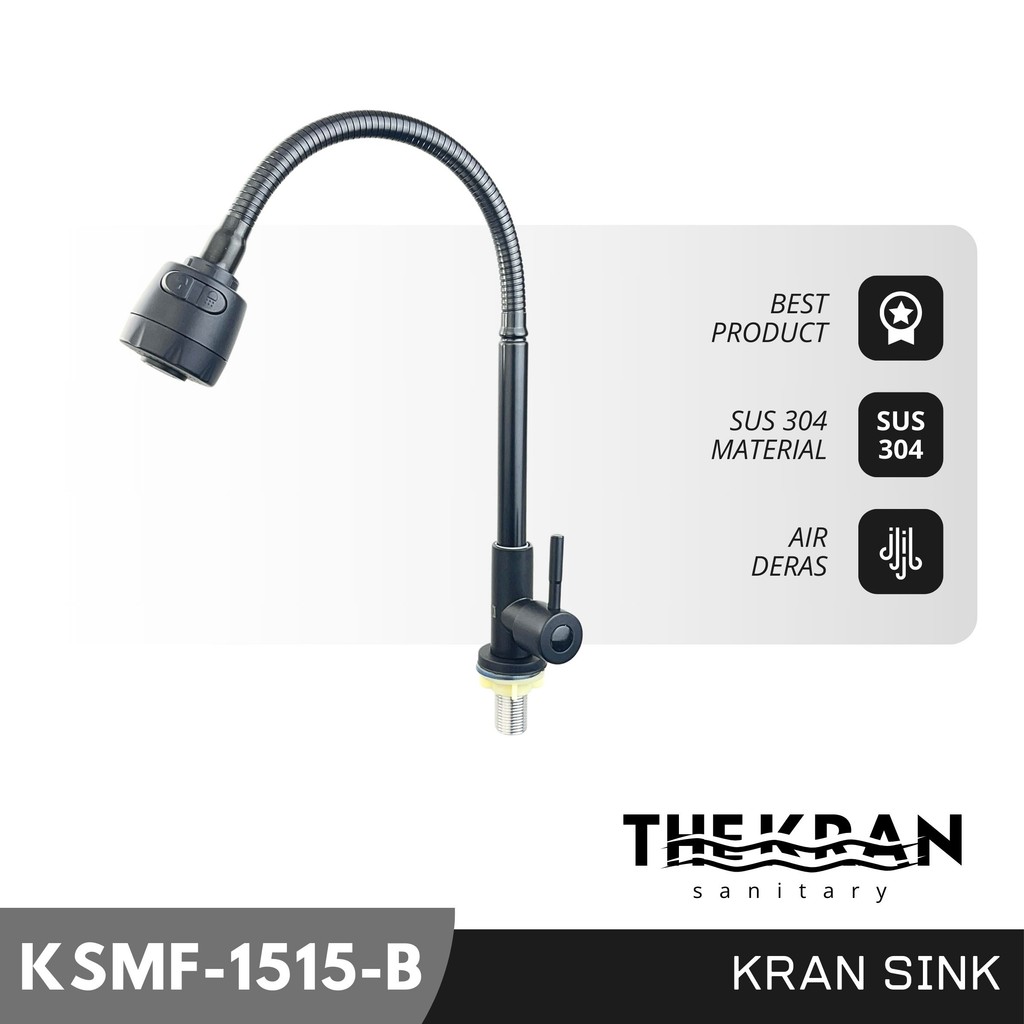 Jual TKR Kran Cuci Piring Flexible Hitam / Kran Angsa Flexible Hitam ...
