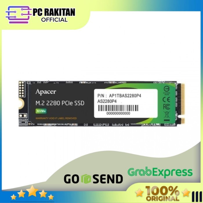 Jual Apacer SSD AS2280P4 M.2 NVME 1TB - SSD M.2 NVMe PCIe Gen 3x4 ...