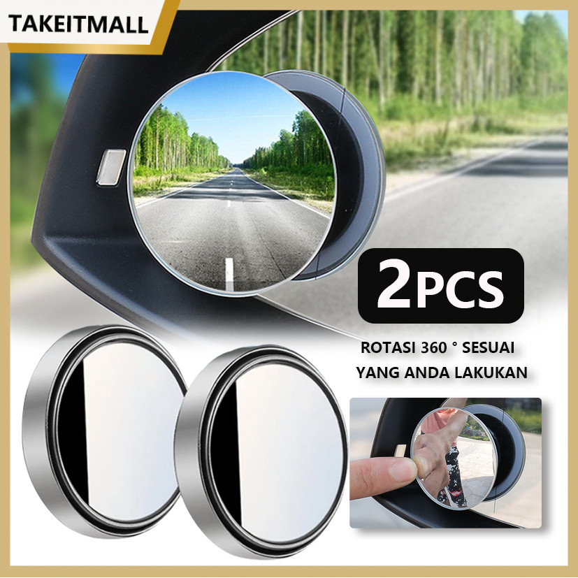 Jual (2 PCS)Kaca Spion HD Blind Spot 360 Mobil Mobil Universal Tambahan ...