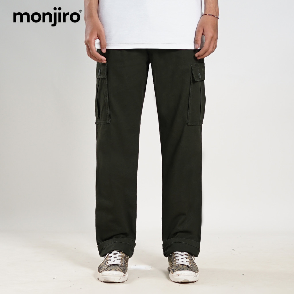 Jual Monjiro - Barra - Celana Cargo Pria Olive Panjang Cargo Pants Celana Cargo Regular | Shopee ...