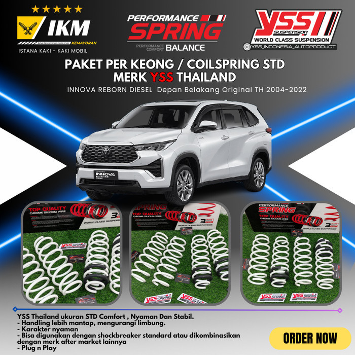 Jual PAKET Per Keong Coilspring Comfort YSS Thailand Toyota INNOVA ...