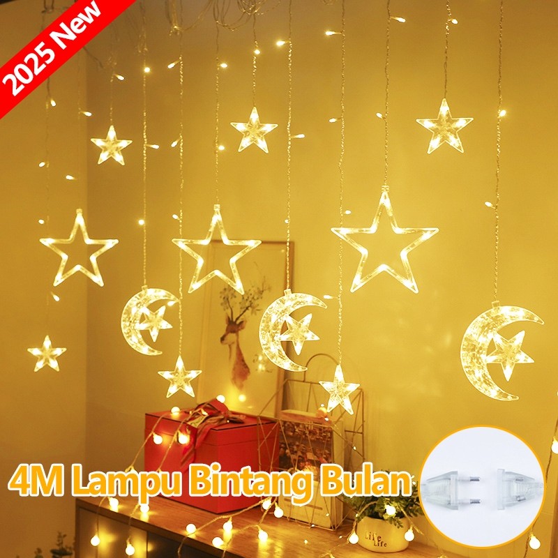 Jual [Ledlight] 2025 Lampu Hias Natal 4 Meter Lampu Bintang Waterproof ...