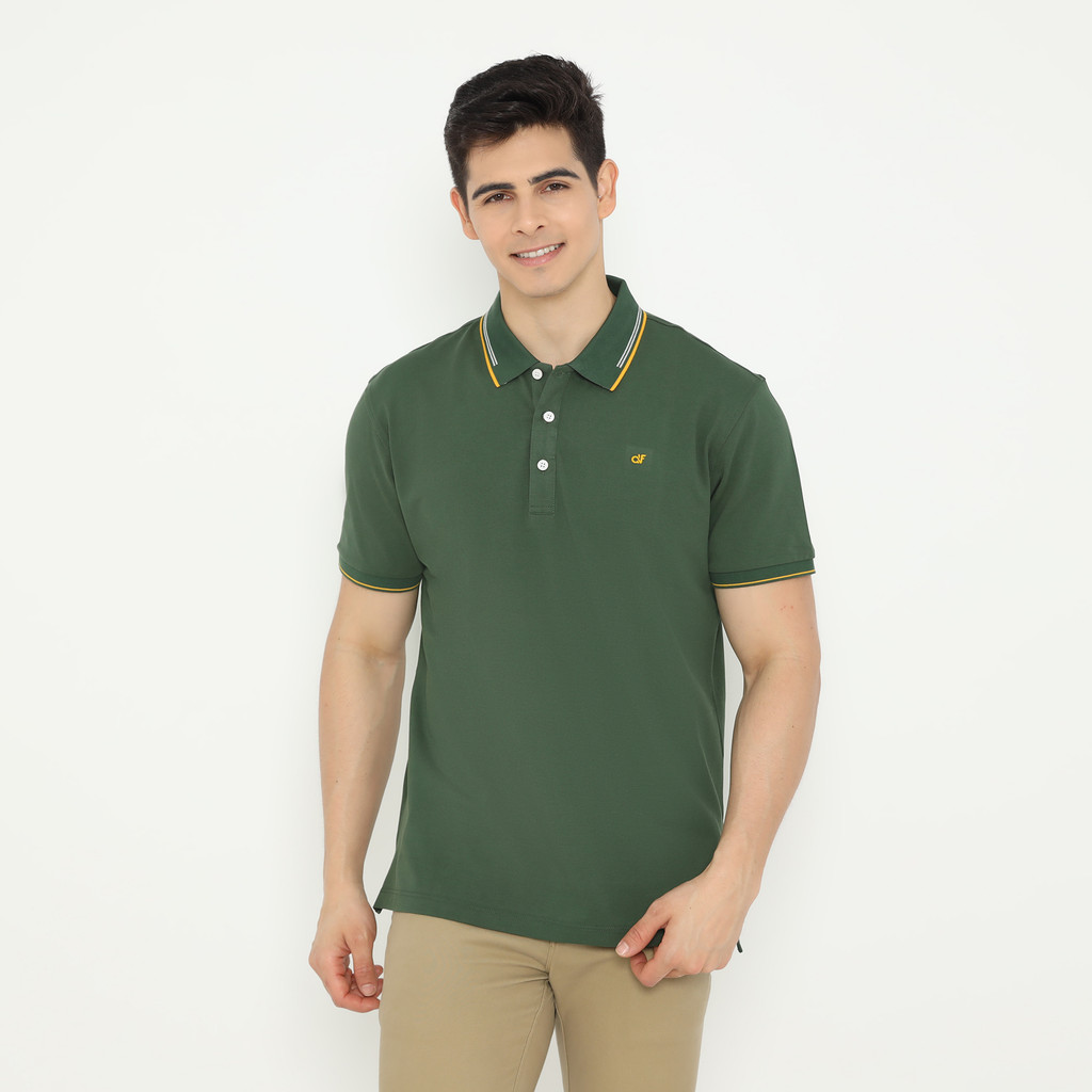 Jual d&f Polo Shirt Basic Pria - Green | Shopee Indonesia