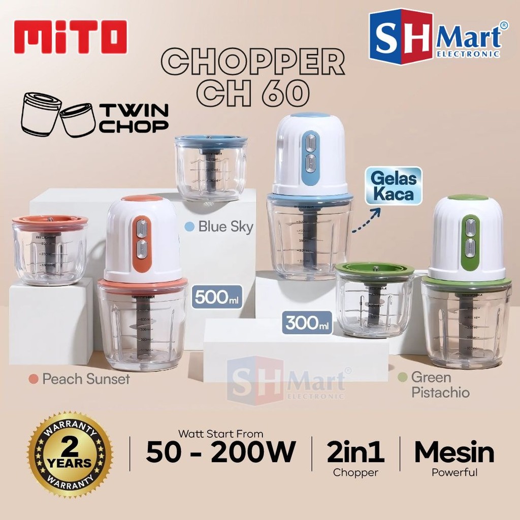 Jual Mitochiba Chopper CH60 500ml Twinchop / Alat Penggiling dan ...
