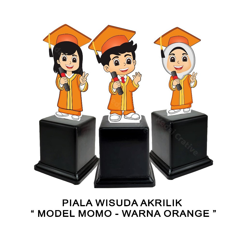 Jual Plakat Piala Cinderamata Wisuda Akrilik Anak TK / PAUD Momo ...