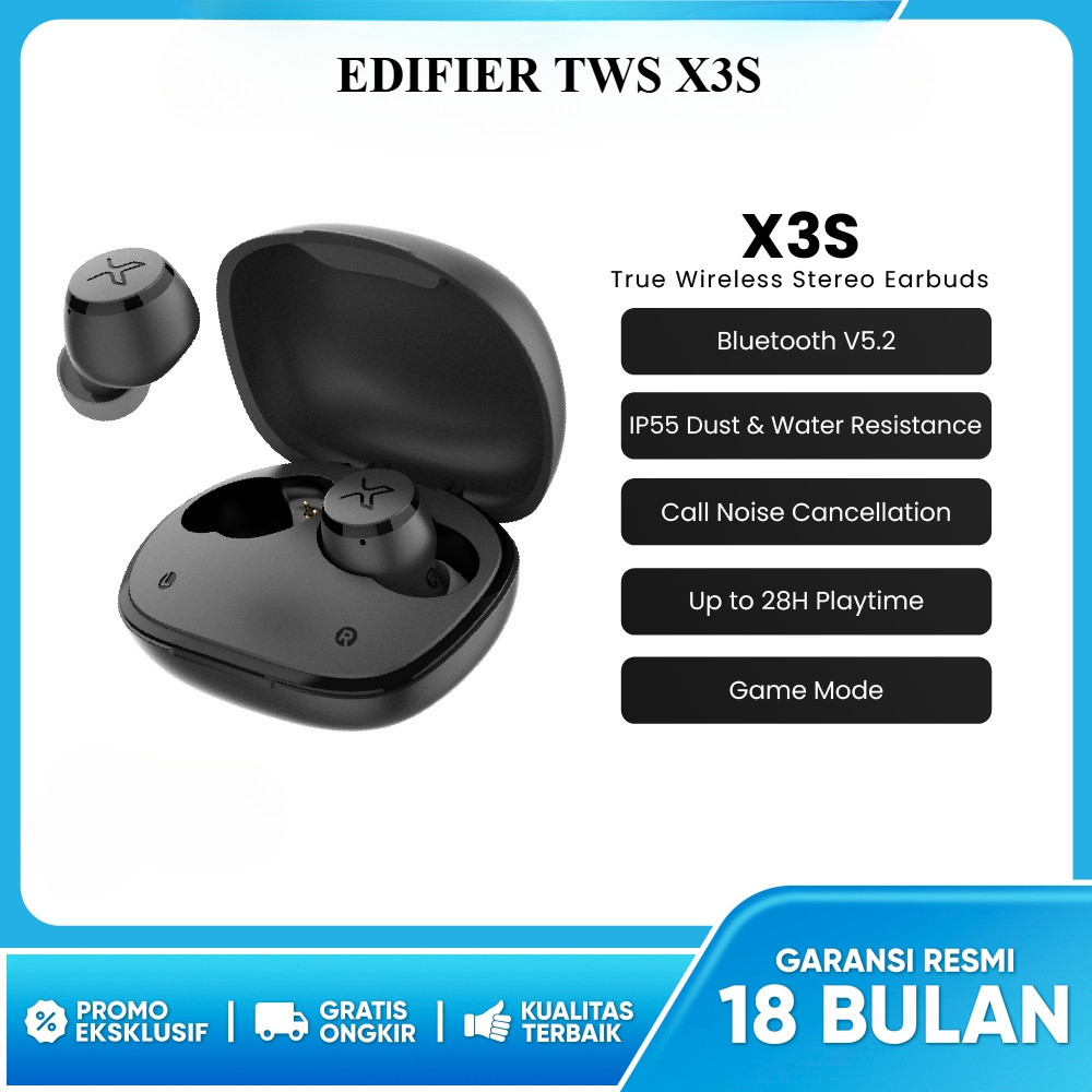 Jual EDIFIER TWS X2s / X3s True Wireless Stereo Earbuds | Shopee Indonesia