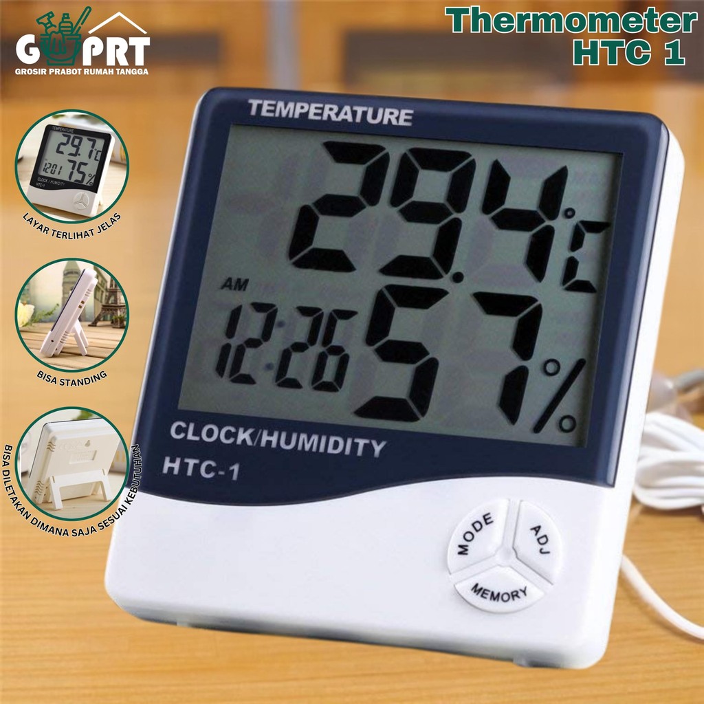 Jual HTC-1 HTC-2 Hygrometer Thermometer Digital Higrometer Termometer Suhu Ruangan Digital ...