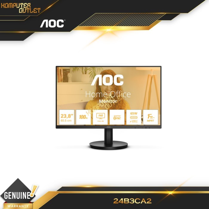 Jual AOC 24B3CA2 24" 23.8" Full HD 100Hz 1ms Gaming Monitor Led | 24 ...