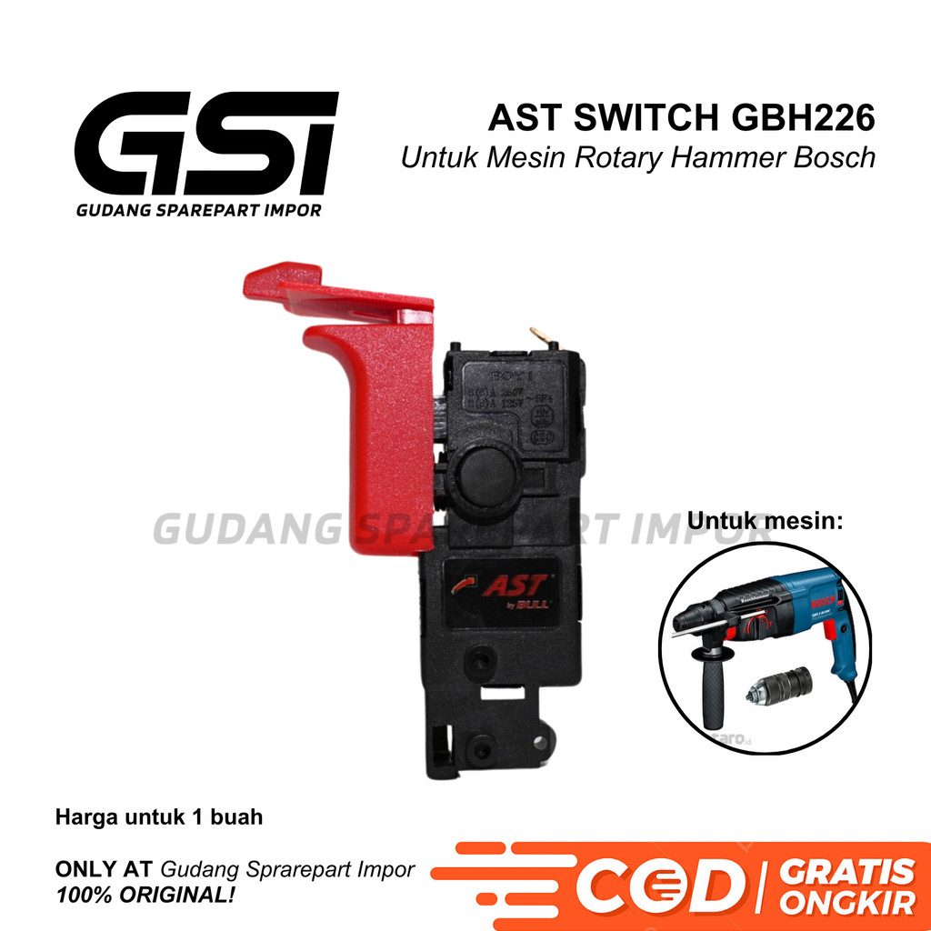 Jual AST Switch GBH226 untuk Rotary Hammer Bosch / Saklar Sakelar Mesin ...