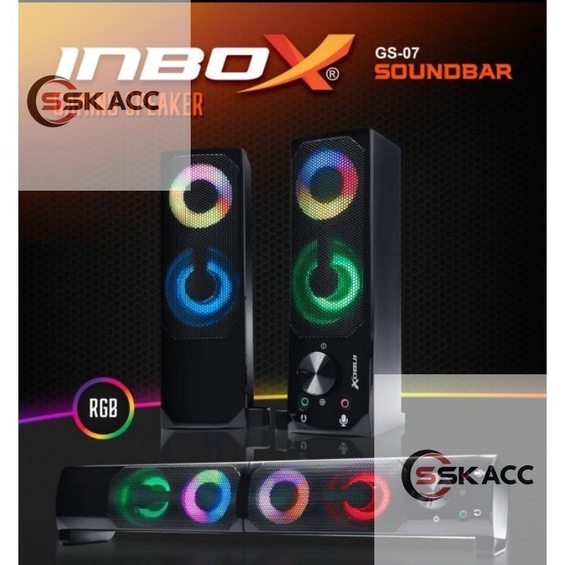 Jual Speaker GAMING INBOX GS-07 SOUNDBAR GS07 Super BASS Gaming Speaker ...