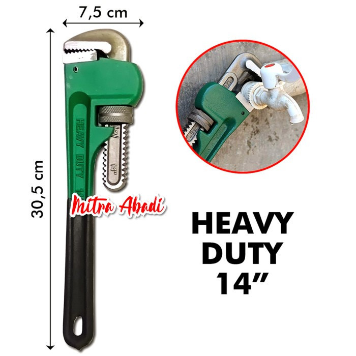 Jual Tang Jepit Pipa Air Keran Air Wrench BESAR - Heavy Duty 14" 14 ...