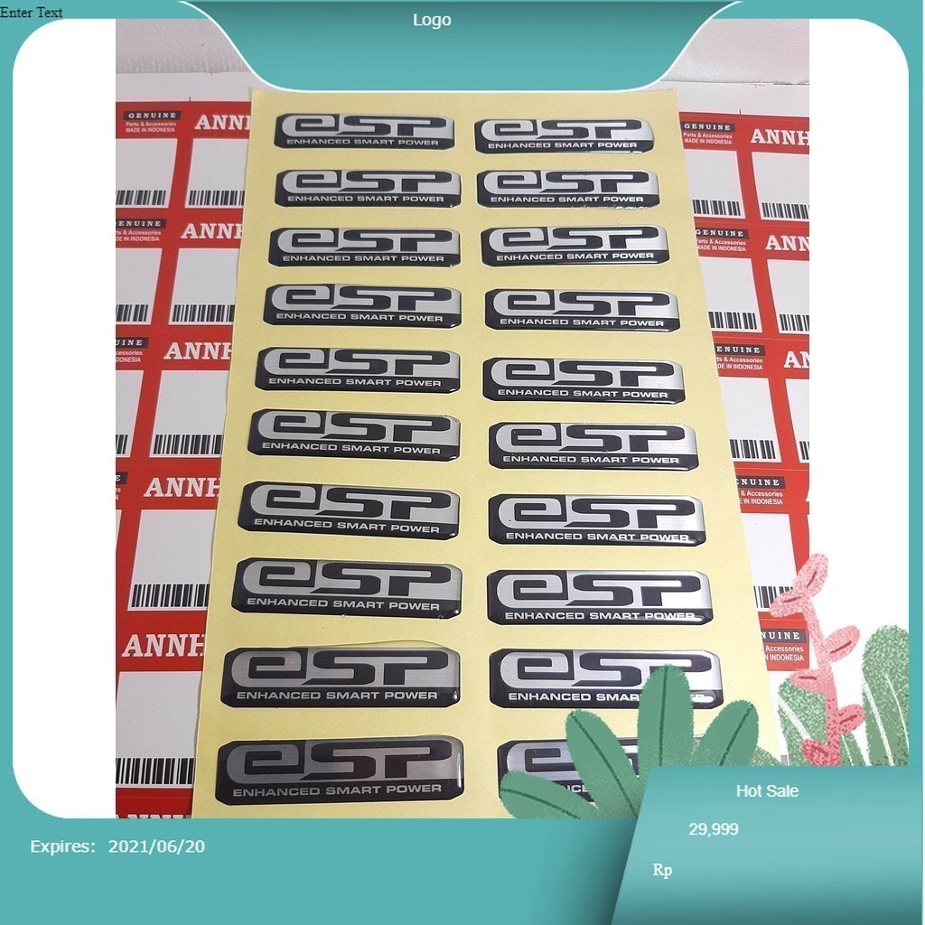 Jual logo emblem esp hitam | Shopee Indonesia