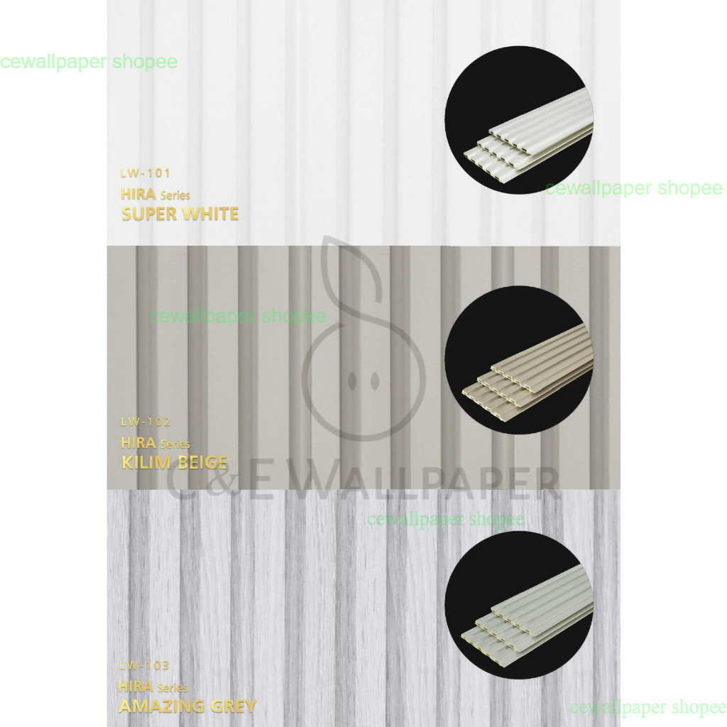 Jual Wpc wallpanel Laiv Hira Slim Series isi 10 pcs ukuran 2,9m x 16cm x 1cm per box / WALL ...