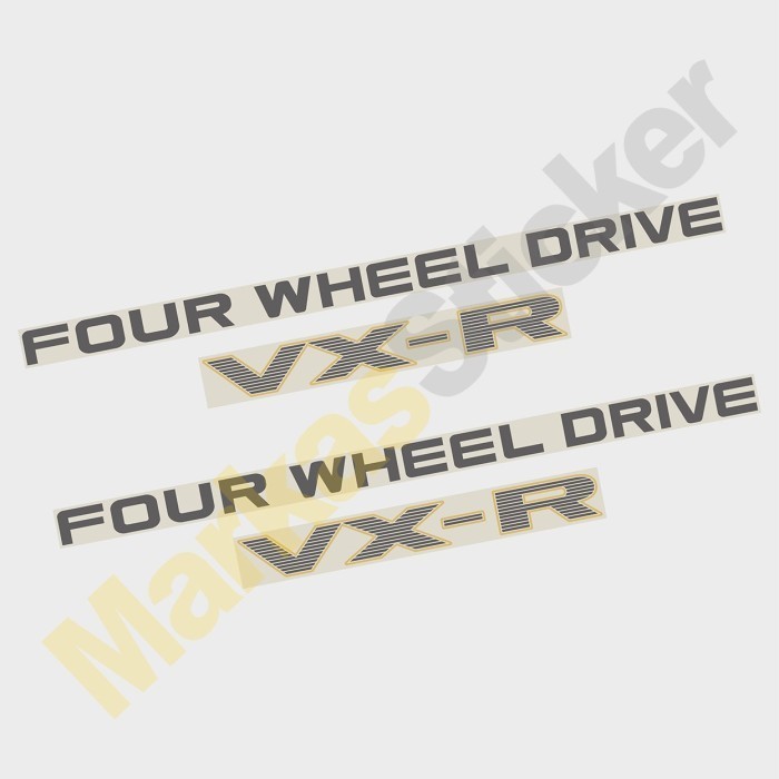 Jual Sticker Toyota Land Cruiser VX 80 list body Matic Manual | Shopee ...